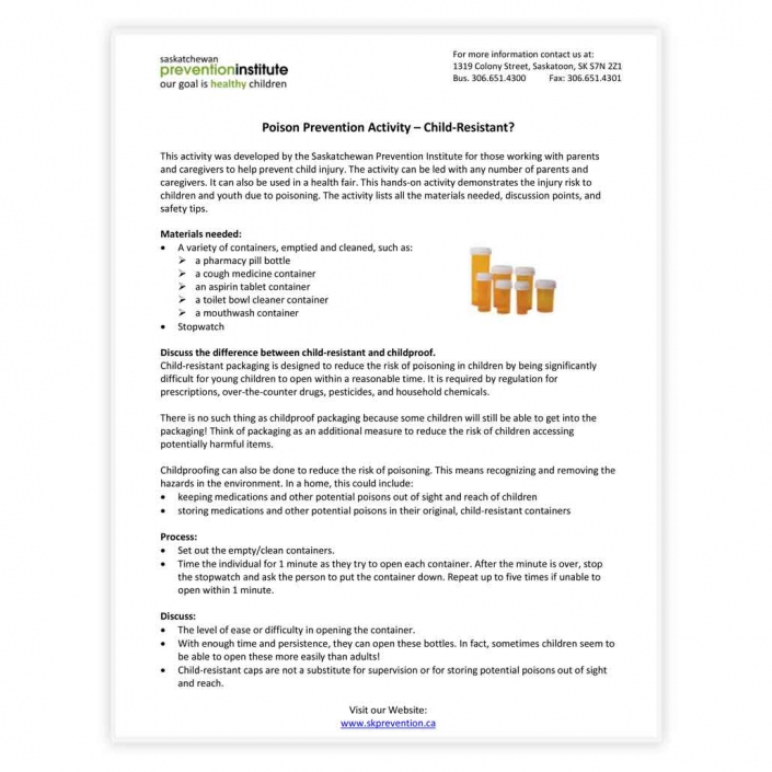 Poisoning - Saskatchewan Prevention Institute
